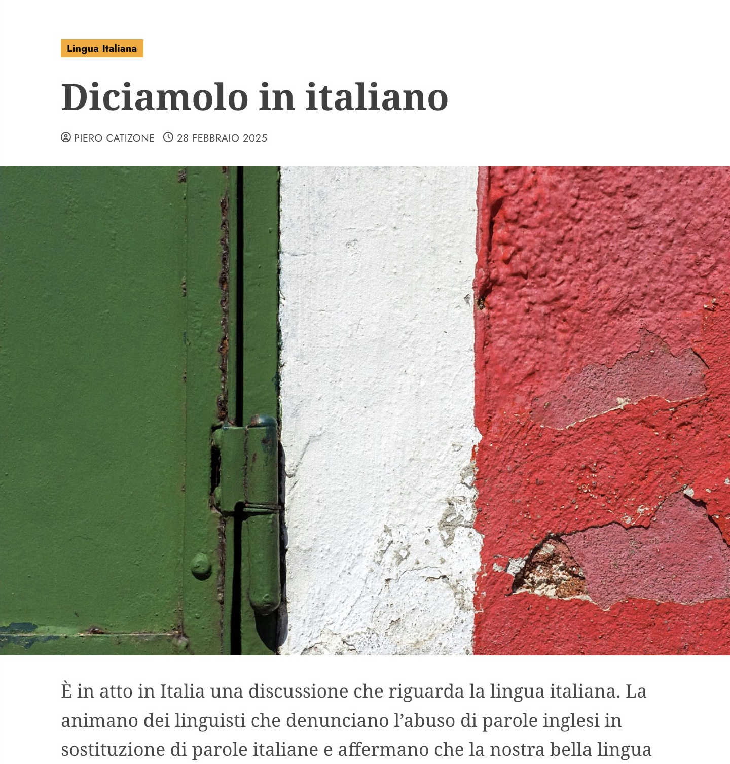 Meglio l'italiano o l'itanglese? su Italiano Magazine, 28 febbraio 2025 ...